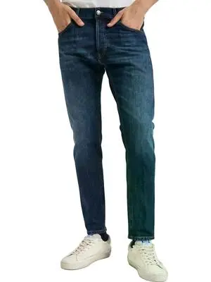 DONDUP Faded Wash Whiskered Jeans - Blue