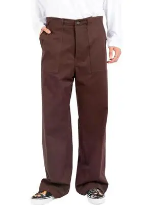 SOCIETE ANONYME Supercargo Wide Leg Cotton Pants - Brown