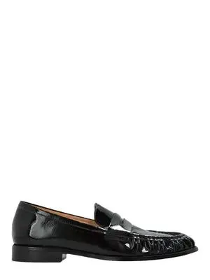 Furla Patent Leather Loafers - Black