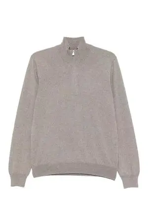 Tagliatore Quarter-zip Polo Shirt - Neutrals