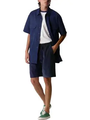 FORTELA Hap Short-sleeve Twill Shirt - Blue