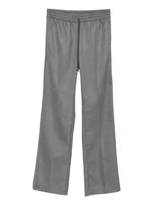 ERMANNO FIRENZE ERMANNO FIRENZE Grey Drawstring-Waist Wide Leg Track Pants