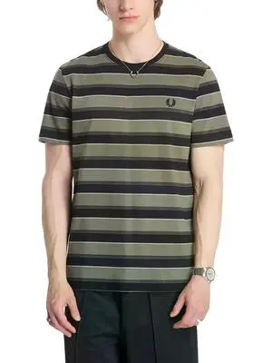 Fred Perry Horizontal-stripe T-shirt - Green
