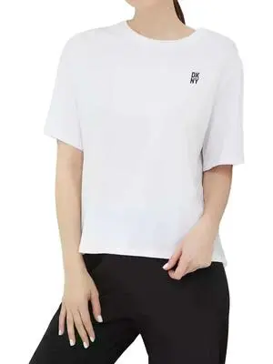 Dkny Logo Print T-shirt - White