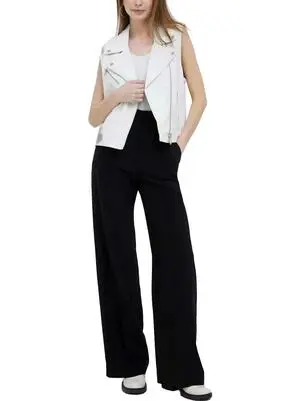 Dkny Ribbed Knit Sleeveless Scoop Neck Tank - White