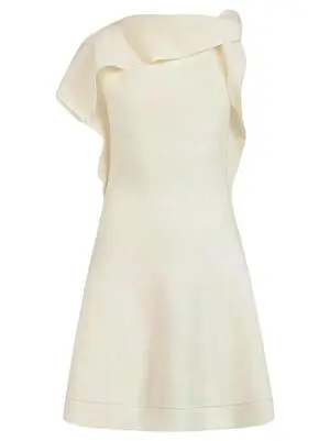 OSCAR DE LA RENTA Draped Knitted Mini Dress