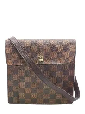 LOUIS VUITTON 1998 Damier Ebene Pimlico Crossbody Bag - Brown