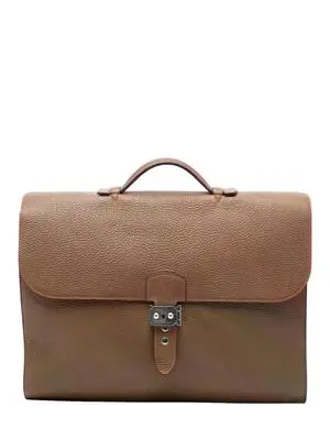 Hermès 1997-2014 Togo Sac A Depeches 38 Business Bag - Brown
