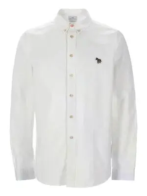 Paul Smith Zebra-patch Button-down Shirt - White