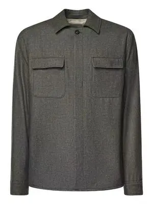 Eleventy Flap-pocket Shirt Jacket - Grey
