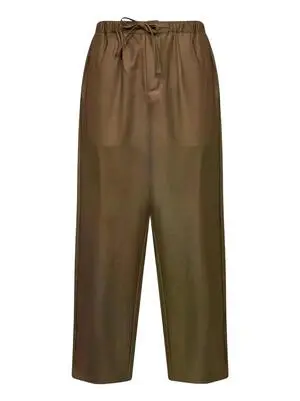 ROSE BURRITO Drawstring Waistband Trousers - Brown