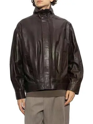 ARMA Paulo High-neck Leather Jacket - Brown