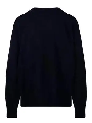 BEYOU Crew Neck Long Sleeve Sweater - Blue