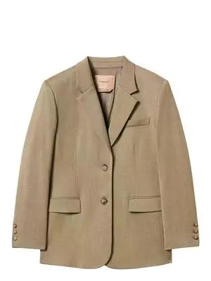 TWINSET Matte-satin Blazer With Notched Lapels - Neutrals
