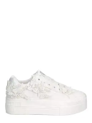 BUFFALO Ashley Butterfly Embellished Platform Sneakers - White