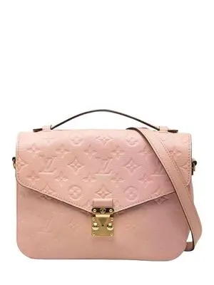 LOUIS VUITTON Monogram Empreinte Pochette Metis Satchel - Pink
