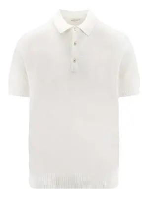 BRAMANI CASHMERE Short-sleeve Knit Polo Shirt