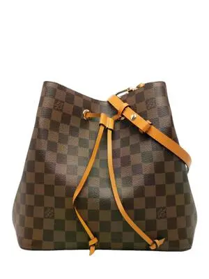 LOUIS VUITTON 2019 Damier Ebene Neonoe Mm Bucket Bag Brown