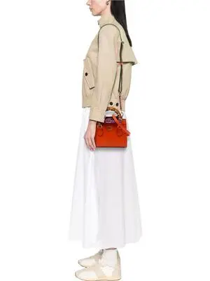 Gucci Calfskin Bamboo Diana Satchel - Orange