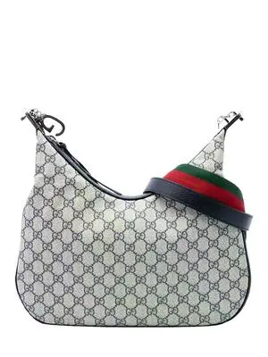 GUCCI 2016-2026 Large Gg Supreme Web Attache Crossbody Bag