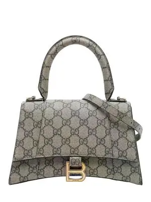 Gucci X Balenciaga The Hacker Project Gg Supreme Hourglass Satchel - Neutrals