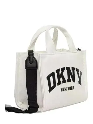 Dkny Small Logo-print Canvas Tote Bag White