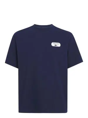 Lacoste Ultra Dry Tennis Heritage Graphic T-shirt - Navy