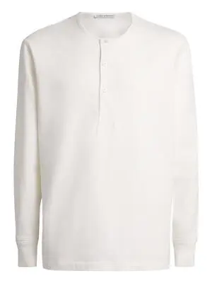 Studio Nicholson Cotton Henley T-shirt - White