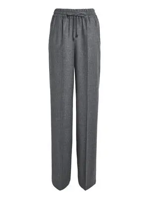 Kiton Virgin Wool Drawstring Trousers - Grey