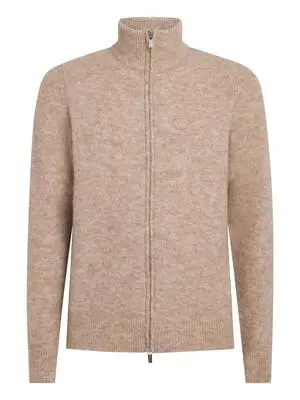 Barena Venezia Alpaca-blend Zip-up Cardigan - Beige