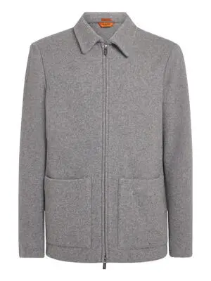 Barena Venezia Wool-blend Zip-up Cardigan - Grey