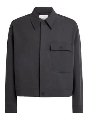 Studio Nicholson Cotton Concealed Placket Overshirt - Black