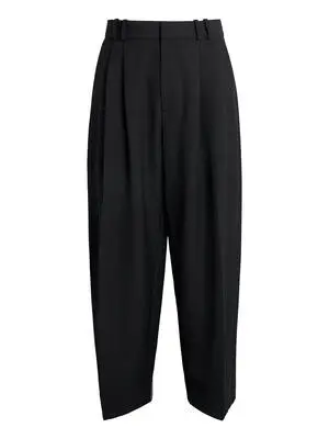 Studio Nicholson Double Pleated Barrel-leg Trousers - Black