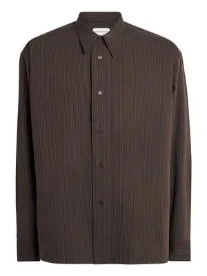 Studio Nicholson Cotton Stripe Shirt - Brown