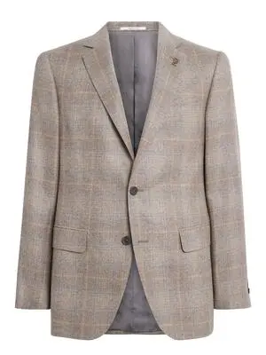 Pal Zileri Cashmere Check Blazer - Brown