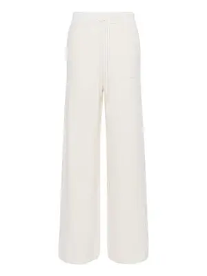 Max Mara Cashmere Wide-leg Drawstring Trousers - White