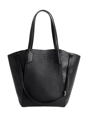 Harrods Medium Leather Freya Tote Bag - Black