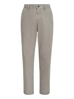 Brunello Cucinelli Peached Cotton Gabardine Trousers - Brown