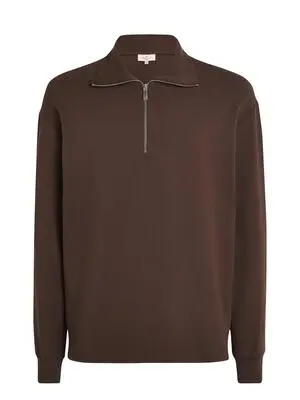 HOMEBODY Jersey Snuggle Quarter-zip Sweatshirt