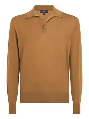 Sease Virgin Wool Polo Shirt - Brown