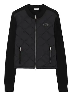 Burberry Quilted Wool-trim Fulbrook Jacket - Black