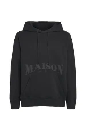 MAISON MARGIELA Oversized Logo Hoodie - Black