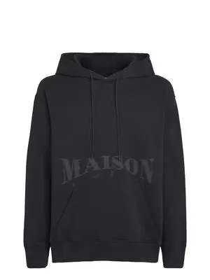 MAISON MARGIELA Oversized Logo Hoodie - Black