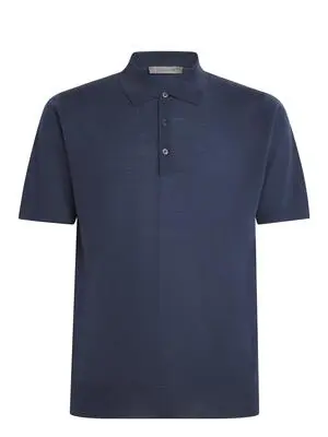 Corneliani Wool Polo Shirt - Navy