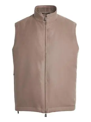 COLOMBO Colombo Cashmere Gilet With Leather Trim