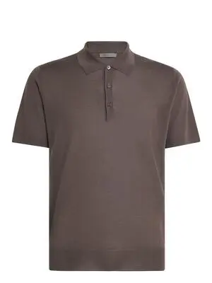 Corneliani Wool Polo Shirt - Brown