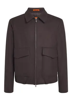 Barena Venezia Wool-blend Tailored Bomber Jacket - Brown