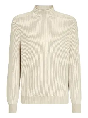 Brunello Cucinelli Cashmere High-neck Sweater - White