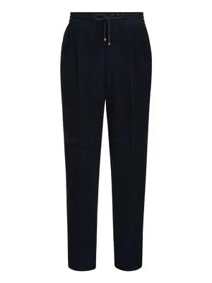 Brunello Cucinelli Cotton Drawstring Trousers - Blue