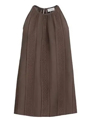 BRUNELLO CUCINELLI Brunello Cucinelli Techno-Cotton Poplin Sleeveless Top